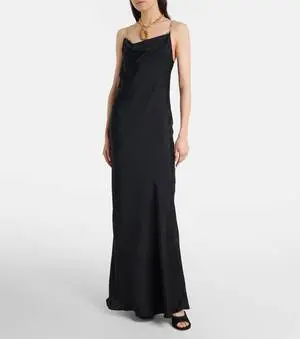 Rabanne Chain-detail Gown - Black