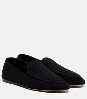 THE ROW Suede Loafers - Black