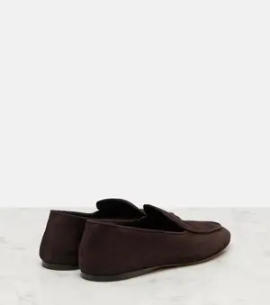 THE ROW Awar Suede Loafers - Brown