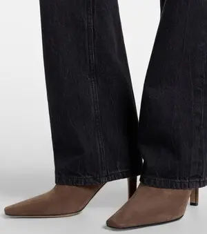 THE ROW Carla Suede Ankle Boots
