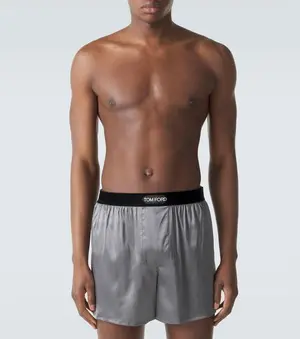 TOM FORD Logo Silk-blend Boxer Briefs