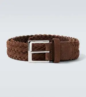 Kiton Woven Suede Belt