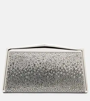 Elie Saab Jolie Swarovski®-embellished Suede Clutch