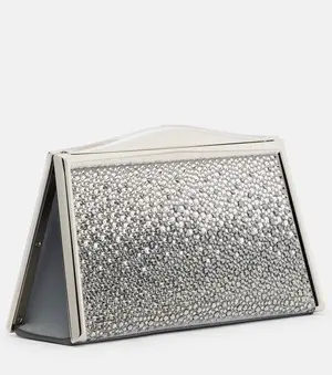 Elie Saab Jolie Swarovski®-embellished Suede Clutch