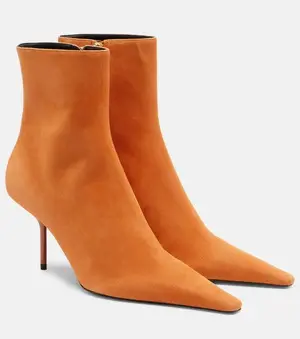 Victoria Beckham Sloan Suede Ankle Boots - Orange