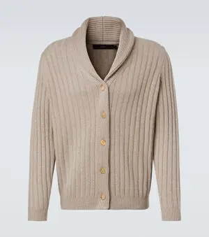 Arch4 Mr Denver Ribbed-knit Cashmere Cardigan - Beige