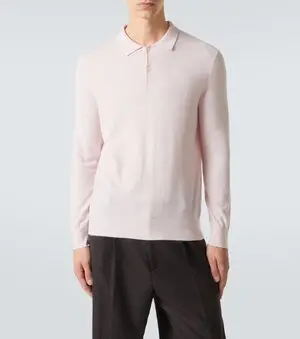 Arch4 Cashmere Polo Sweater - Pink