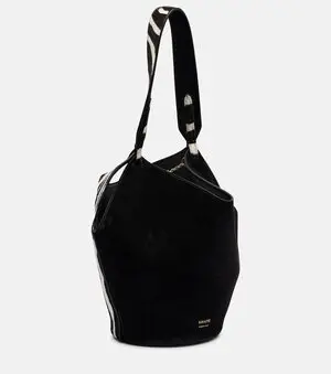 Khaite Lotus Mini Calf Hair And Suede Tote - Black