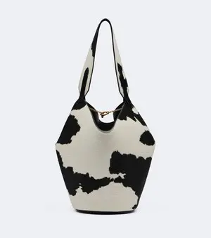 Khaite Lotus Mini Calf Hair And Suede Tote Multicoloured