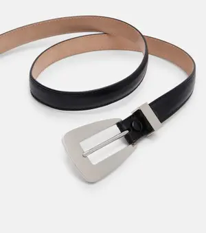 Khaite Lucca Leather Belt - Black