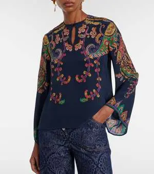Etro Paisley Printed Silk Blouse - Multicoloured