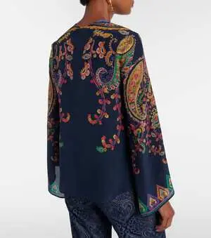 Etro Paisley Printed Silk Blouse - Multicoloured