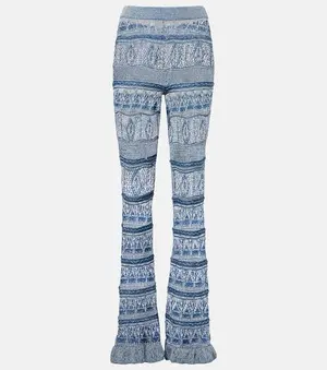 Etro Crochet Cotton Flared Pants