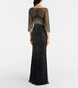 Jenny Packham Kiya Embellished Gown - Black