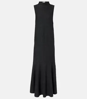 Khaite Margo Wool Maxi Dress - Grey