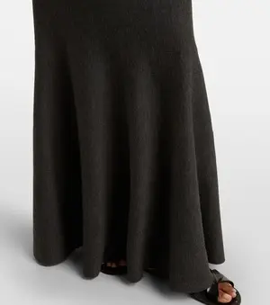 Khaite Margo Wool Maxi Dress - Grey
