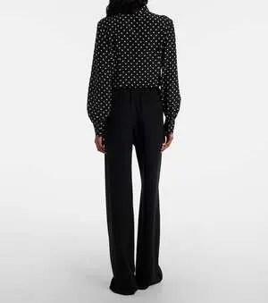 Valentino Garavani Cady Couture Wide-leg Pants - Black