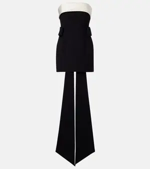 THE NEW ARRIVALS ILKYAZ OZEL Lalani Draped Strapless Mini Dress - Black