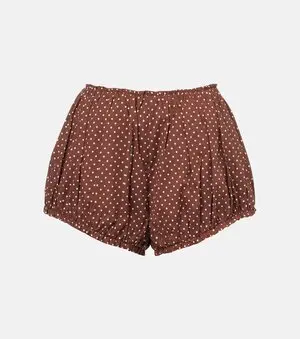 Posse Edie Polka-dot Shorts - Brown