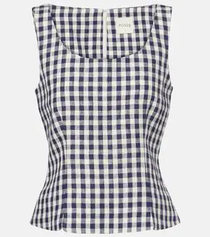Posse Sadie Gingham Linen Top