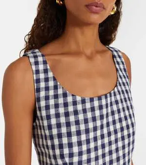 Posse Sadie Gingham Linen Top