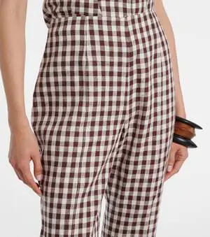 Posse Sadie Gingham Linen Capri Pants
