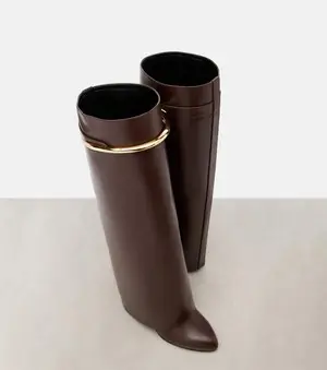Givenchy Shark 95 Leather Knee-high Boots