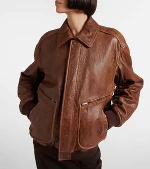 Saint Laurent Padded Leather Blouson Jacket