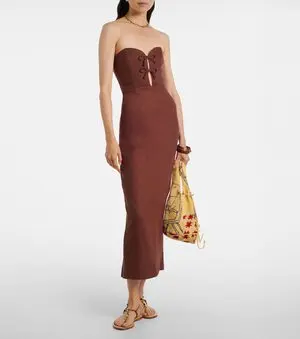 Posse Sabine Linen Midi Dress