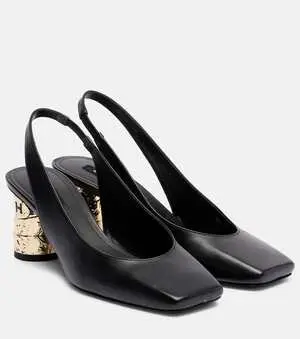 Givenchy Tape 65 Leather Slingback Pumps - Black