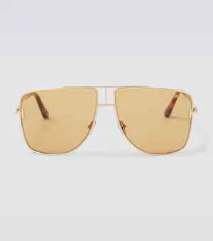 TOM FORD Eliott Aviator Sunglasses - Gold
