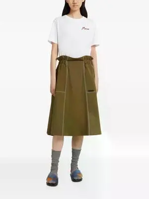 Marni Midi Skirt With Contrast Stitching