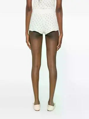 Frankies Bikinis Thermal Floral-print Shorts - Neutrals