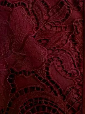 Erdem Ruffled Lace Midi Dress