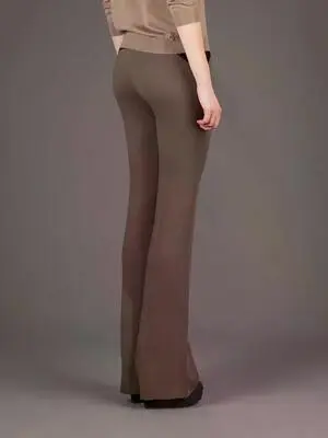 Giles Flared Trousers - Brown