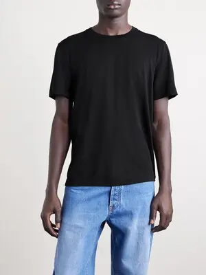 CDLP Three-pack Lyocell And Pima Cotton-blend Jersey T-shirts - Black