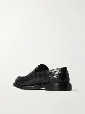 Bottega Veneta James Woven Leather Penny Loafers