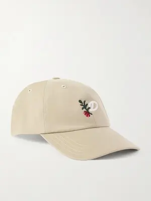 DRAKE'S Embroidered Cotton-twill Baseball Cap - Neutrals