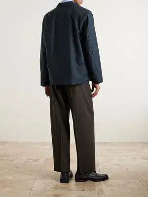 DRAKE'S Cotton Overshirt - Blue