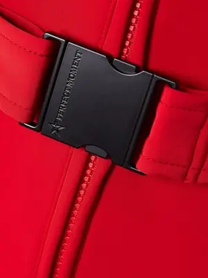 Perfect Moment Jg Belted Padded Down Ski Suit - Red