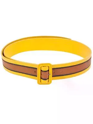 Burberry Two-tone Leather Belt - Yellow
