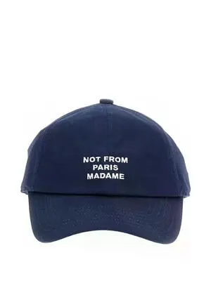 Drole De Monsieur Embroidery Round-brim Baseball Cap - Blue