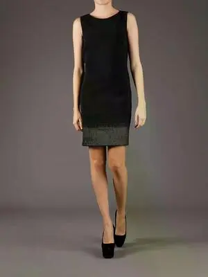 Twisty Parallel Universe Textured Hem Shift Dress