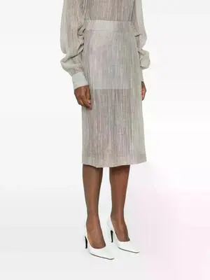 THE GARMENT Delfi Button Wrap Midi Skirt