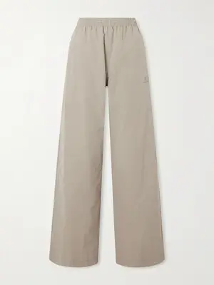 Balenciaga Embroidered Shell Track Pants - Neutrals