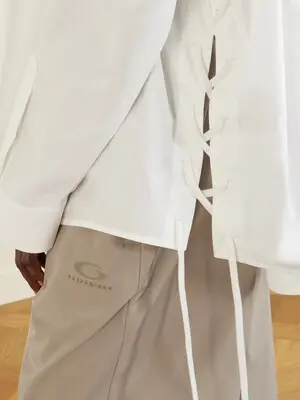 Balenciaga Embroidered Shell Track Pants - Neutrals