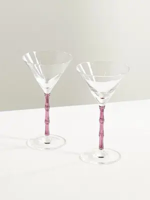 La DoubleJ Set Of Two Martini Glasses - Pink