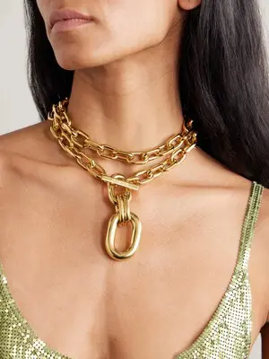 Rabanne Xl Link -tone Necklace - Gold