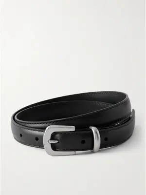 THE ROW Leather Belt - Black