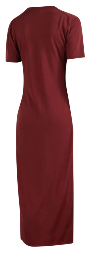 Saint Laurent Wool Maxi T-shirt Dress - Red